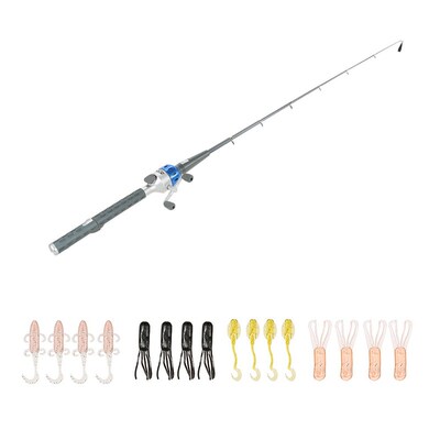 Mini Folding Fishing Rod Combo Set Fishing Lures Line Carp C