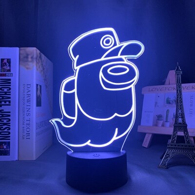 LED 3d Night Light For Game Among Us Crewmate Acrylic Lamp