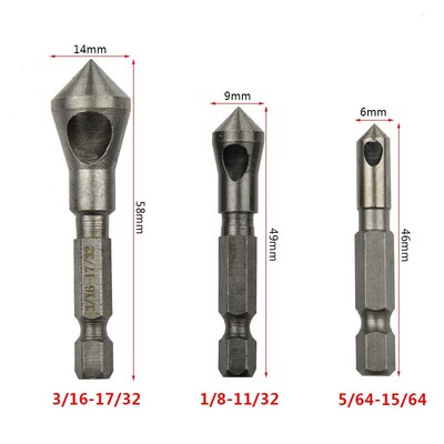 Countersink Bit Set Deburring Drill Bits Tapper Hole Cutter