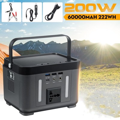 200W Lithium Battery 222Wh Solar Power Storage Generator Inv
