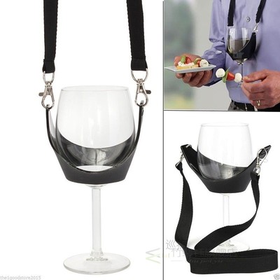 Hot Sell 1X Portable Wine Glass Lanyard Holder Straps Neckla