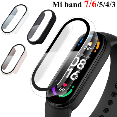 Case cover+glass For Xiaomi Mi Band 7 6 Accessories