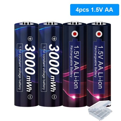 AA Battery 3000mWh 1.5V Li-ion AA rechargeable battery Lithi