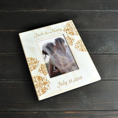 Custom Photo Frame Engraved Personalized Pictures Frames Wo