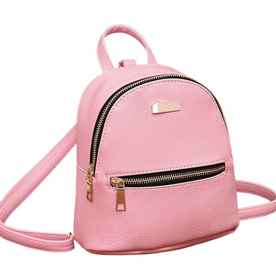 Women Leather Backpack School Rucksack College Solid Fashion