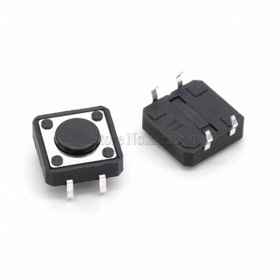 500Pcs 12 x 12mm x 4.3mm 12*12*4.3H Panel PCB Momentary Tact
