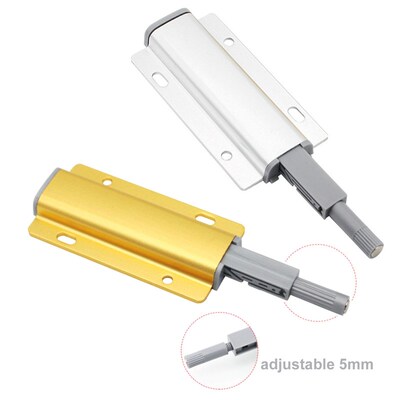 Aluminum Push to Open Cabinet Catches Door Stops Magnetic To