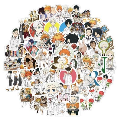 50pcs/pack Japanese Anime The Promised Neverland Stickers f