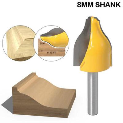 1PC 8mm Shank Panel Raiser Router Bit - Vertical - Ogee Bead