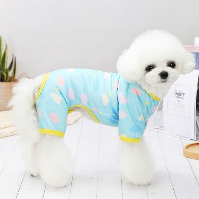 Dog Home Wear Summer Thin Dog Clothes Clouds Print Puppy