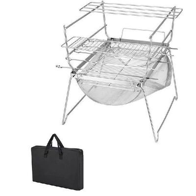 Folding Campfire Grill Grate Over Fire Pit Multifunctional