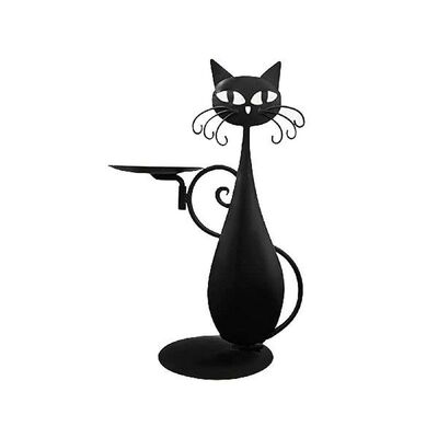 Cartoon Cat Candle Holder Simple Table Centerpiece Rural