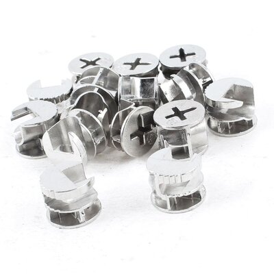 15 Pcs 15mm Dia Head Connecter Cam Fittings