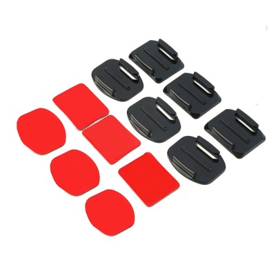 12Pcs Helmet Accessories Flat Curved Adhesive Mount For Go