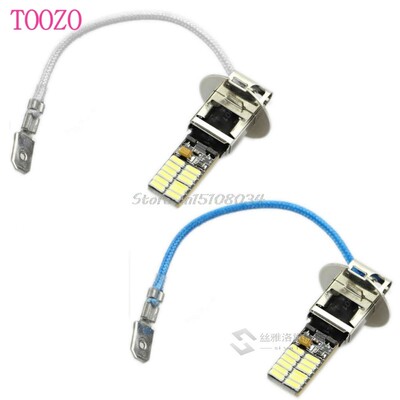 24-SMD-4014 H3 6500K HID Xenon White LED Bulbs 适用于 Fog Li