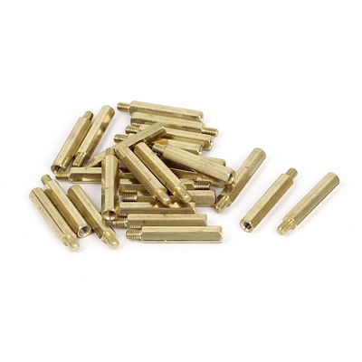 M4x30+6mm Female/Male Threaded Brass Hex Standoff Pillar Spa