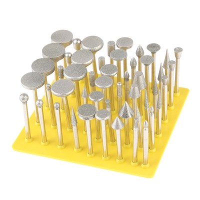 50pcs Coated Grinding Grinder Head Glass Burr For Dremel Rot
