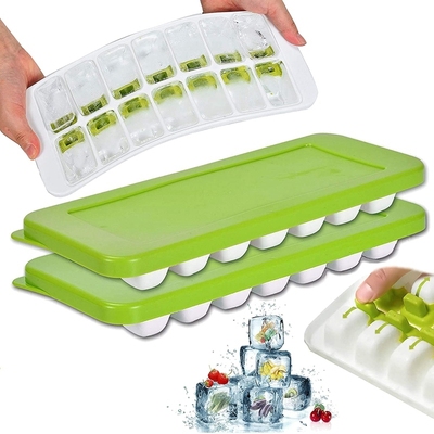 Hot Ice Square Trays with Lid 2 Pack Silicone Plastic