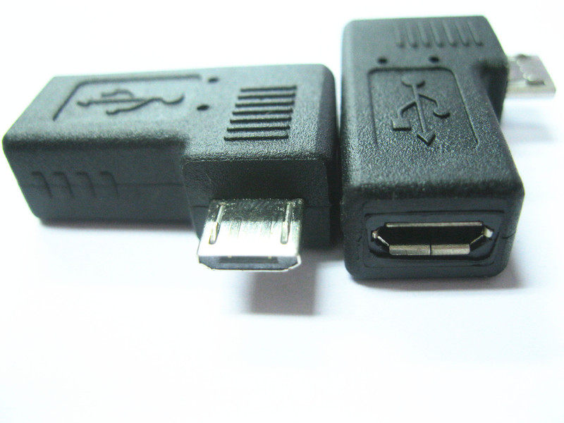 90 Micro USB Male to Micro USB Female B Type Charger Adapter_虎窝淘