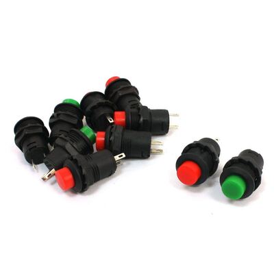 10 x With Momentary Round Head Panel Mount SPST 2 Pin Push B