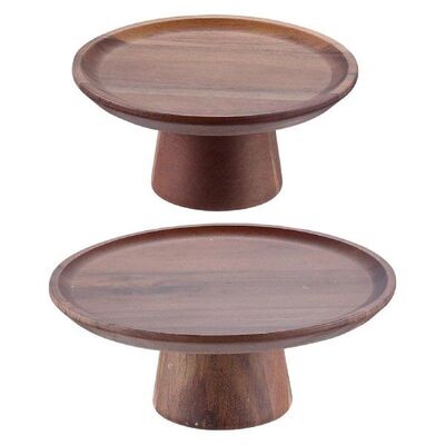 Wooden Cake Stand,Dessert Display Plate Cakes