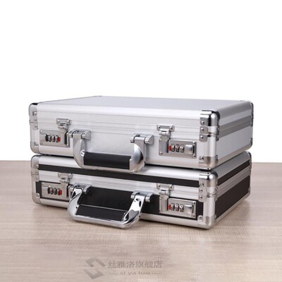 Portable Aluminum Hard Case Passwords ToolBox Black / Silver