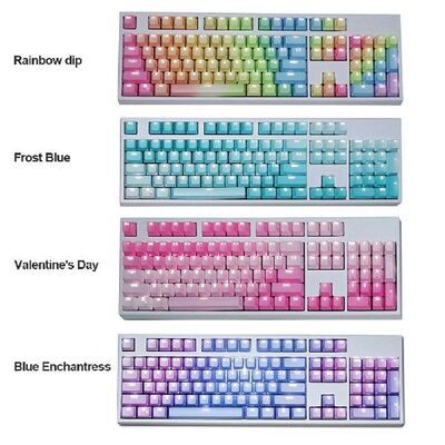 104Pcs PBT Backlight Color Matching Keycaps Replacement for