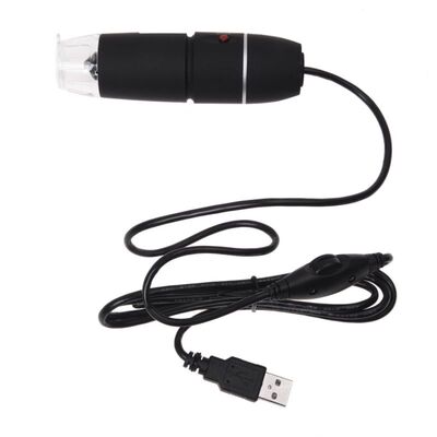 500X Microscope Black 2M Pixel USB LED White + Support