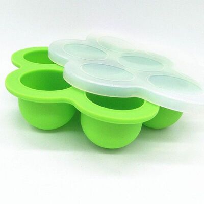 7 Cup Silicone Egg Bites Molds Food Trays Baby Food Freezer