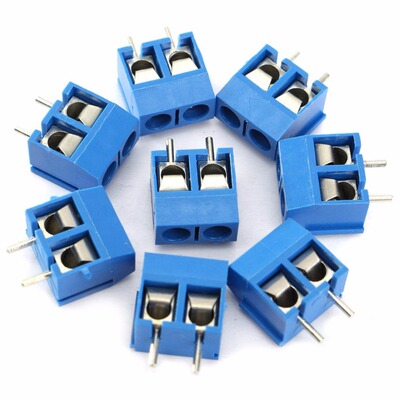 40pcs 5.08mm Pitch ConnectorS Blue 2-Pin Screw Terminal Bloc