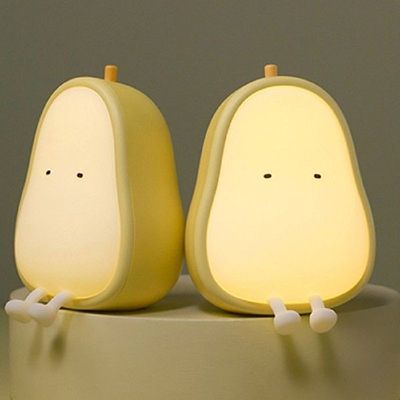 LED Pear-shaped Fruit Night Light USB Rechargeable Dimming T