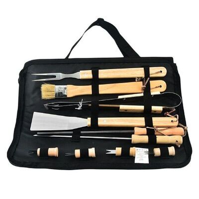 10x Portable BBQ Grill Tools Set Barbecue Utensils Kit