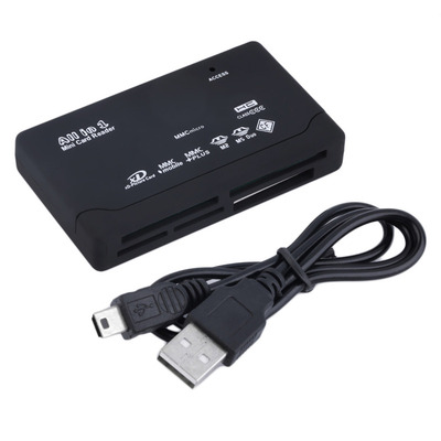 2015 Black External USB 2.0 Card Reader For XD MMC MS CF TF