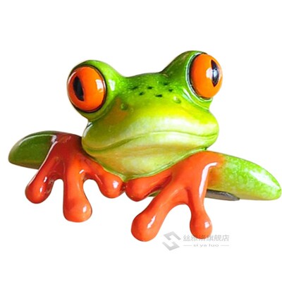 Resin 3D Craft Frog Figurine Decoration Ornat Statue Miniatu
