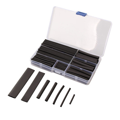 Black 150pcs Assortment Ratio 2:1 Polyolefin Shrink Tubing T