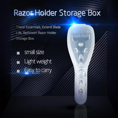 Travel Shaver Case Razor Box Blades Holder Plastic Suitcase