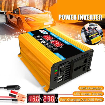 New Car Inverter Charger 300W Digital Car Inverter 12V DC To