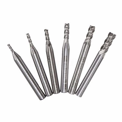 SWT 6pcs 2-6mm HSS Shank 4 Flute End Mill Cutter CNC Drill B