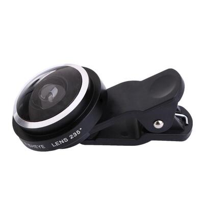 Mini 235 Degree Fisheye Fish Eye Lenses Clip-On 0.4X Large A