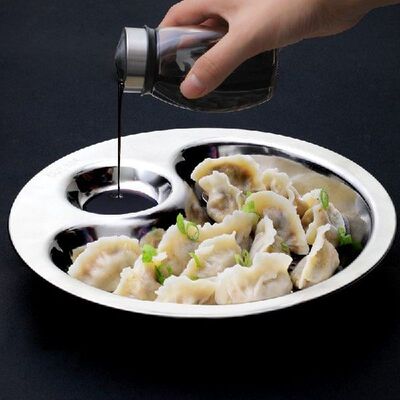 Double-layer Dinner Plate Vinegar Dish Stainless Steel Dumpl