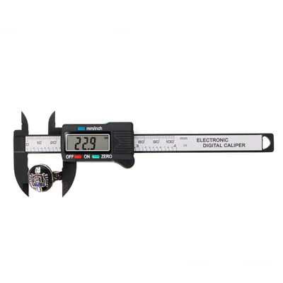 100mm LCD Carbon Fiber Vernier Caliper Gauge Micrometer Meas
