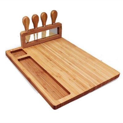 Bamboo Cheese Board Set Charcuterie Platter and Serving