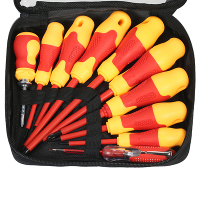 10pcs 1000V Insulated Screwdriver Set with Magnetic Slotted