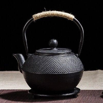 Japanese Iron Tea Pot with Stainless Steel Infuser Cast