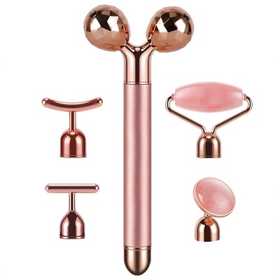 5 in 1 24K Gold Beauty Bar Face Massager Electric Vibrator