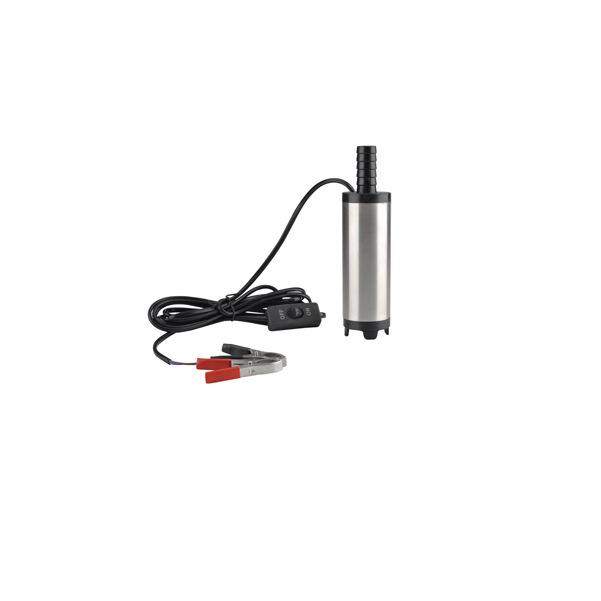 12V/24V51mm银色不锈钢抽柴抽油泵微型潜油泵抽水泵收割机加油泵