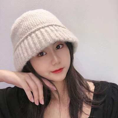 Fashion Winter Hat For Women Knitting Wool Bucket Warm Caps