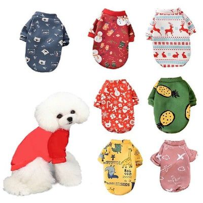 Christmas Pet Dog Clothes for Small Dogs Plus Fleece Puppy