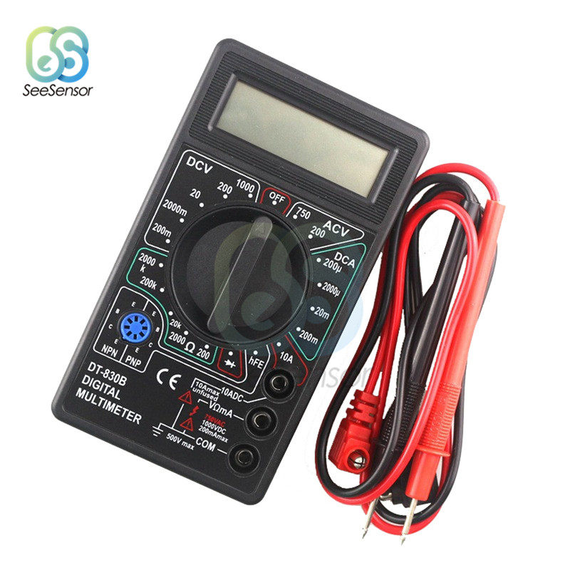 DT830B LCD Digital Multimeter Volt Amp Ohm Tester Meter Han_虎窝淘