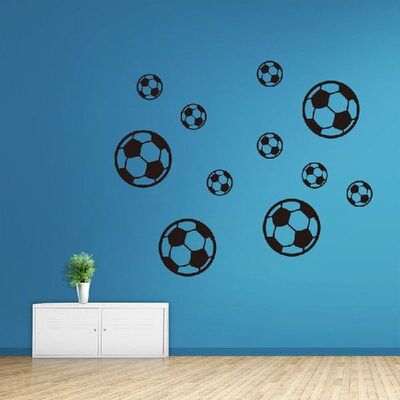 Personalized Football Soccer Ball wall sticker sports boys